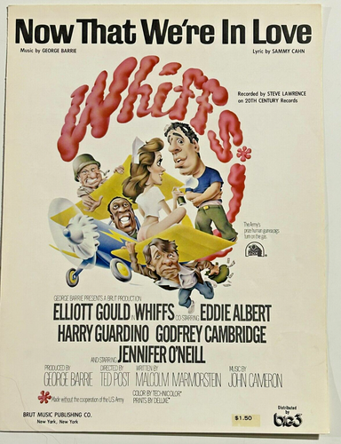 NOW THAT WE'RE IN LOVE, 1975 edition movie WHIFFS sheet music Elliott ...