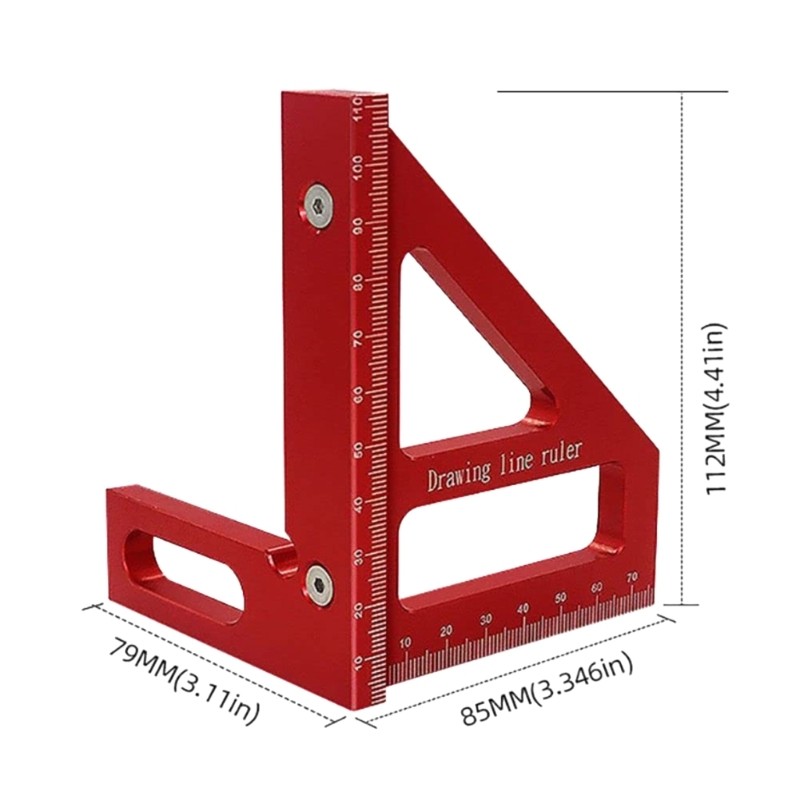 Handy Hollow Shape Aluminum Alloy Ruler for Measuring Three Dimensional ...
