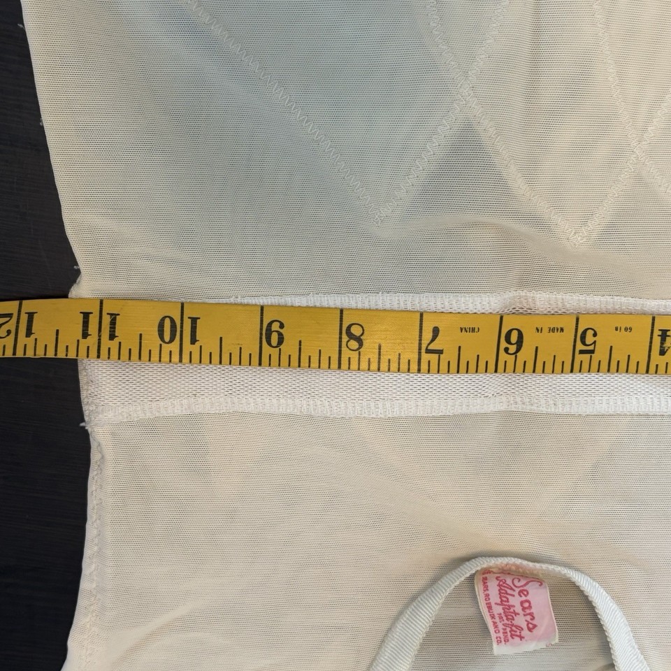 VtG Sears Adapt a fit Ivory Pinup Corset Full body Girdle Garters 34B ...