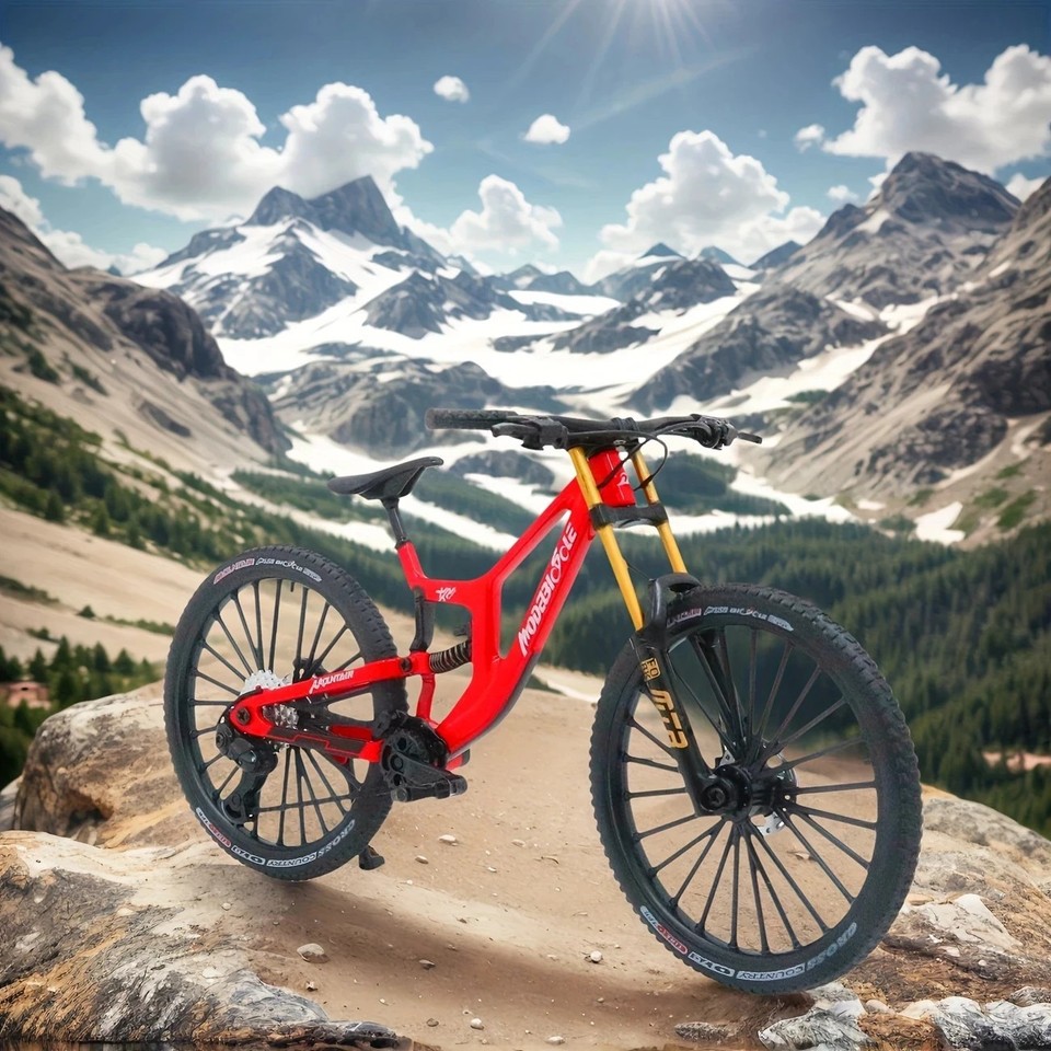 1:6 Alloy Mountain Bike Model Toy – Realistic Gear, Shocks, Rubber ...