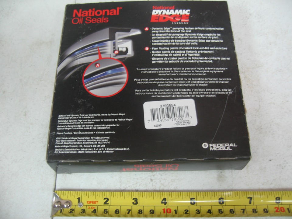 National Trailer Axle Wheel Seal Federal Mogul P/N 370065A Ref ...