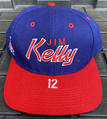 Vintage Jim Kelly Buffalo Bills Sports Specialties Script SnapBack Hat ...