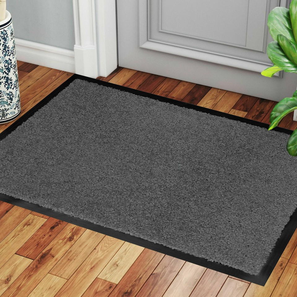 Large Heavy Duty Rubber Back Barrier Non Slip Door Mat Runner Hall ...