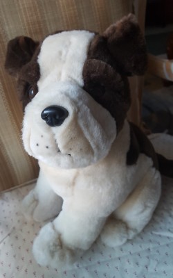 Vintage MTY International Co. Plush Beige&Dark Brown 11"Dog Pre-owned ...