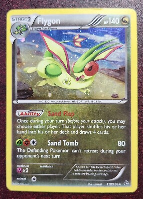 2015 Pokémon Flygon - Cosmos Holo Primal Clash 110/160 - Holo Rare - NM ...