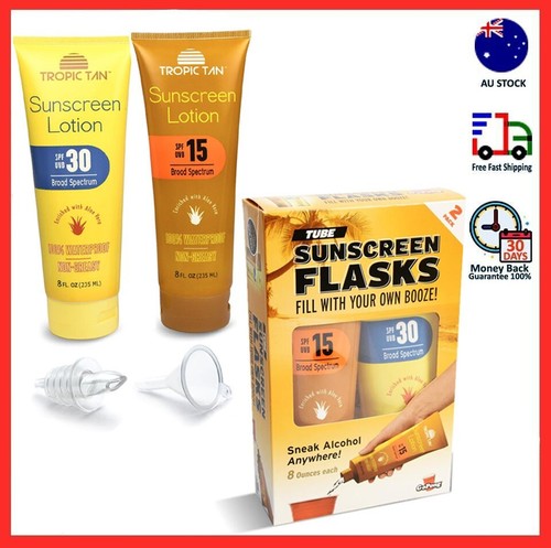 GoPong Hidden Sunscreen Alcohol Flask, 2 Count Free & Fast Shipping AU ...