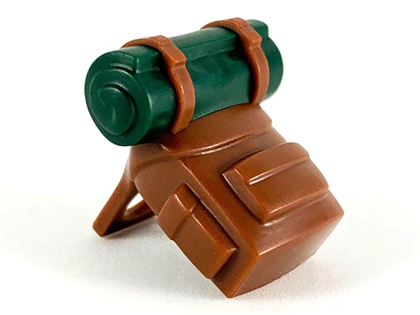 Lego New Minifigure Backpack Brown with Red Bedroll Pattern Piece | eBay