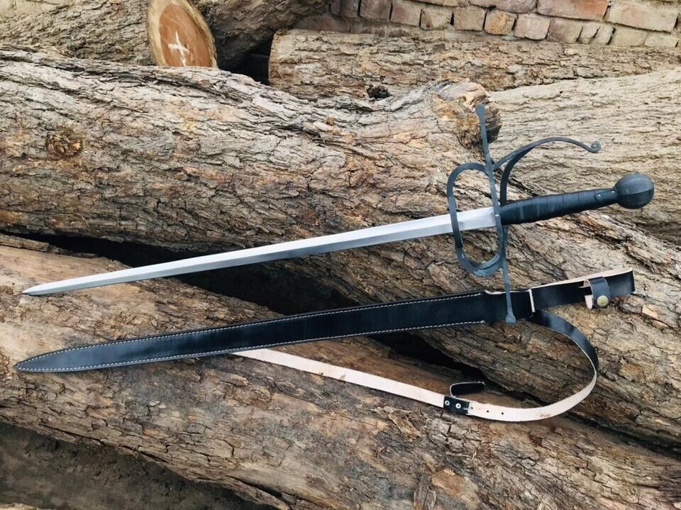 Custom Handmade Carbon Steel Medieval Standard Rapier Sword With ...