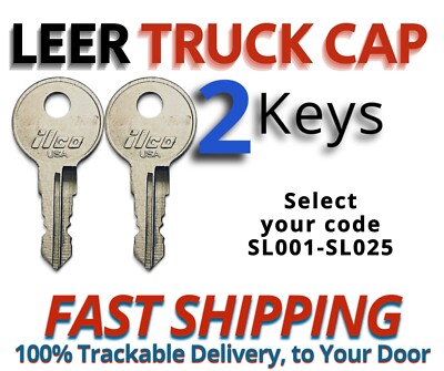 Leer Truck Cap Keys Replacement Key Cut to your Code SL001-SL025 | eBay