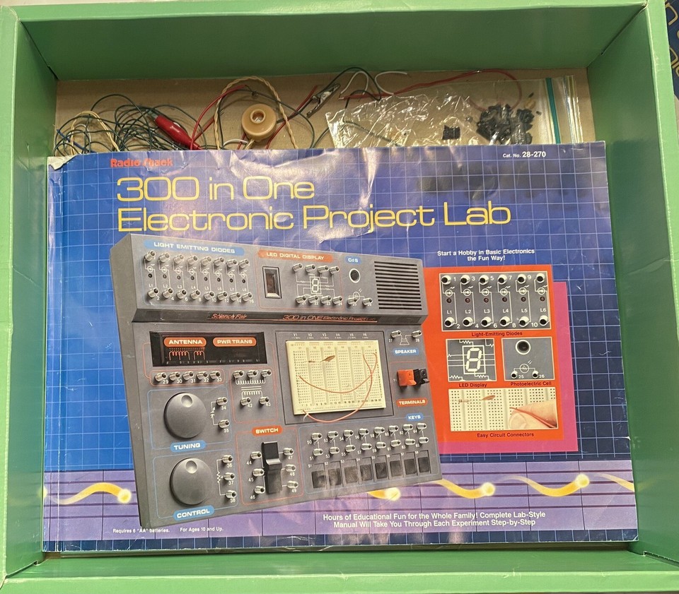 Radio Shack 300 In One Electronic Project Lab Science Fair 28-270 W ...