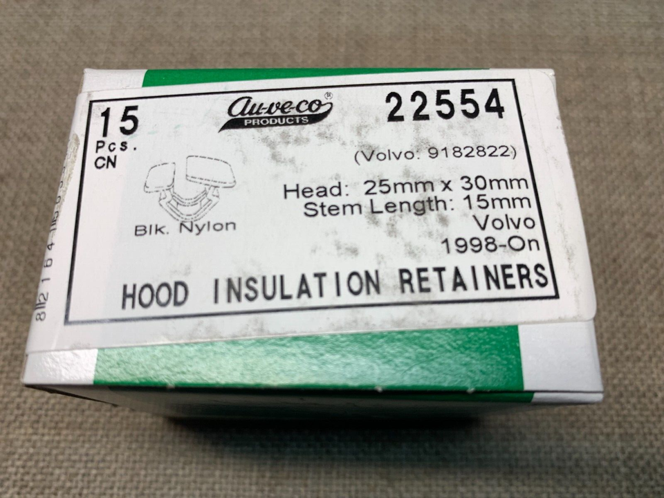 15 Auveco 22554 Hood Insulation Retainer, for Volvo 9182822 | eBay