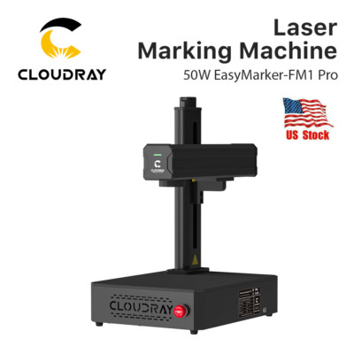 Cloudray 50W Portable Fiber Laser Marking Machine Metal Engraver 4.3x4 ...