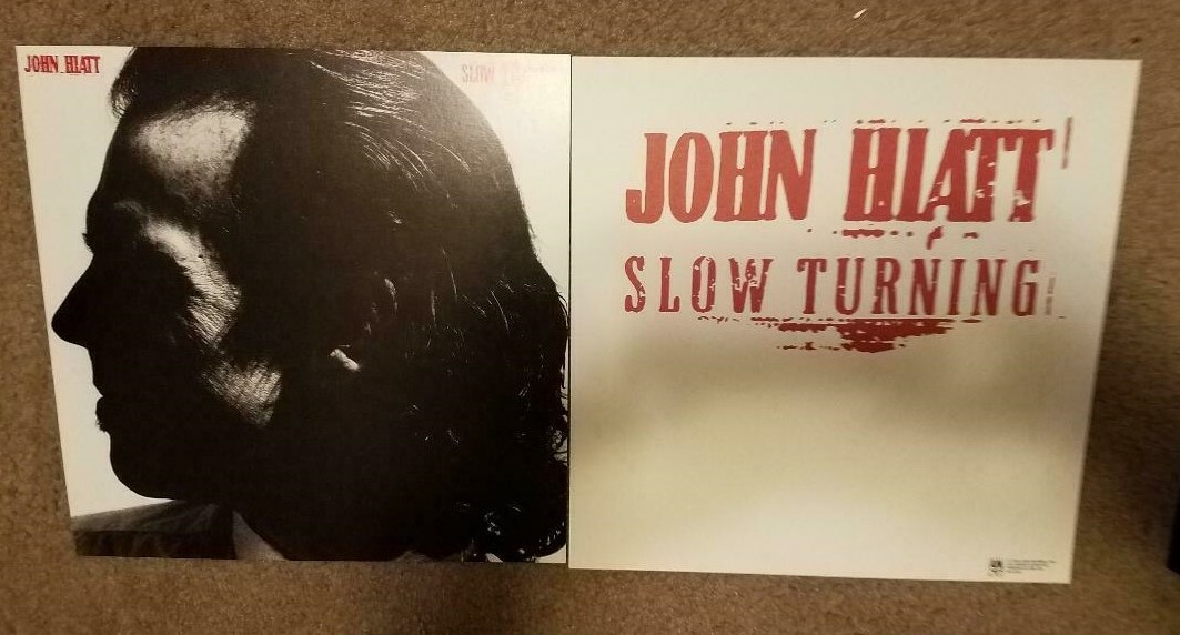John Hiatt - Slow Turning album artwork US 12" x 12" promo 2 sided A&M ...