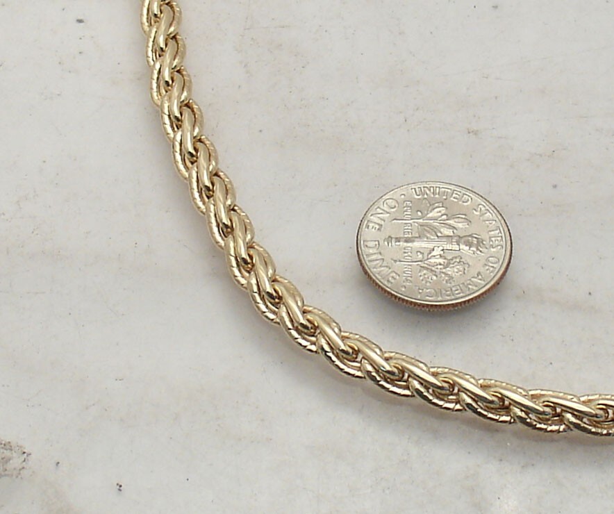 Technibond Corinthian Sedusa Link Chain Necklace 14K Yellow Gold Plated ...