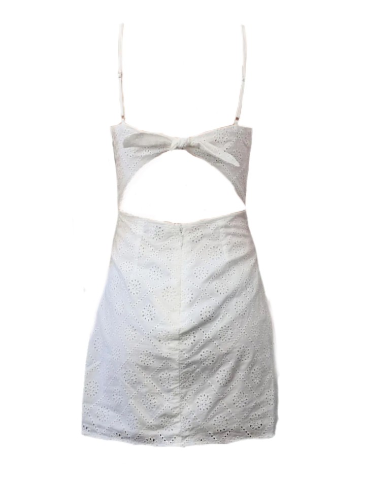 MADISON THE LABEL Women's White Cotton Lace Mini Dress #MS0233 X-Small NWT | eBay