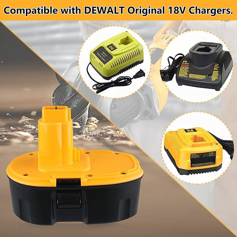 2Pack 18V XRP Battery for DEWALT DC9096-2 DW9095 DW9096 DC9098 DC9099 ...