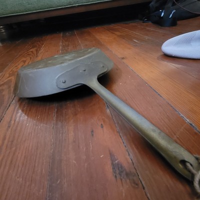 Antique French Copper Frying Pan Skillet – 9” Tin Lined, Riveted Iron ...