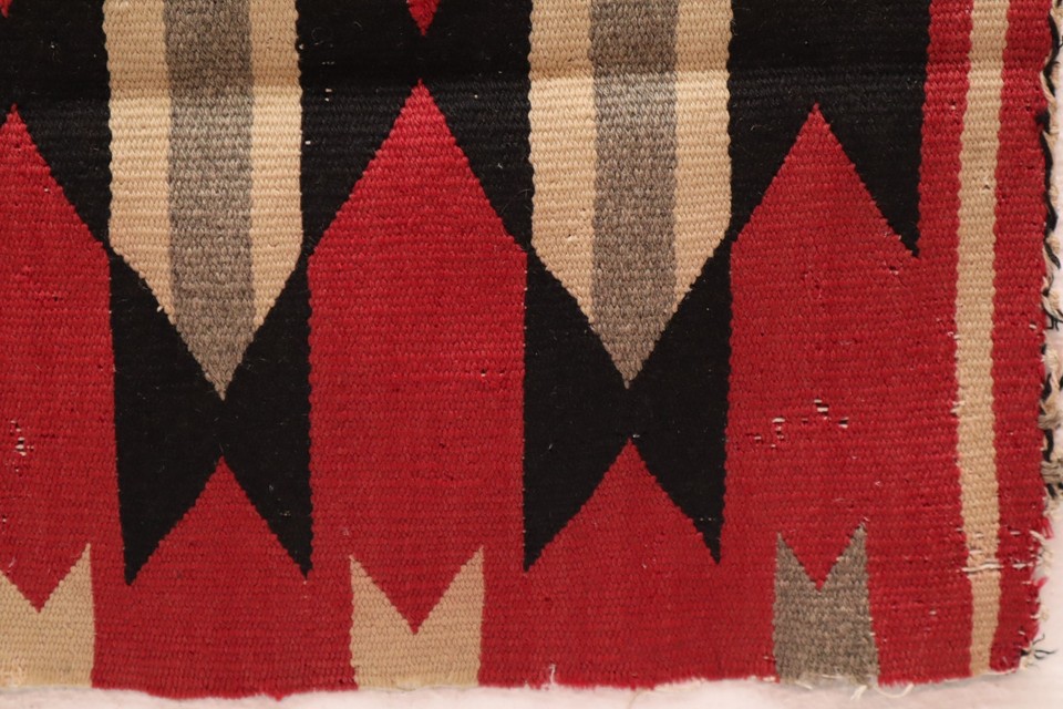 Antique Navajo Rug native american indian Textile VTG WEAVING ...