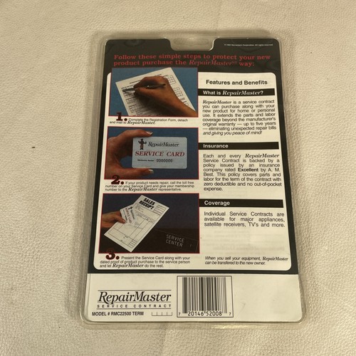 Vintage Repair Master Service Contract Card For Computers-Nostalgia ...