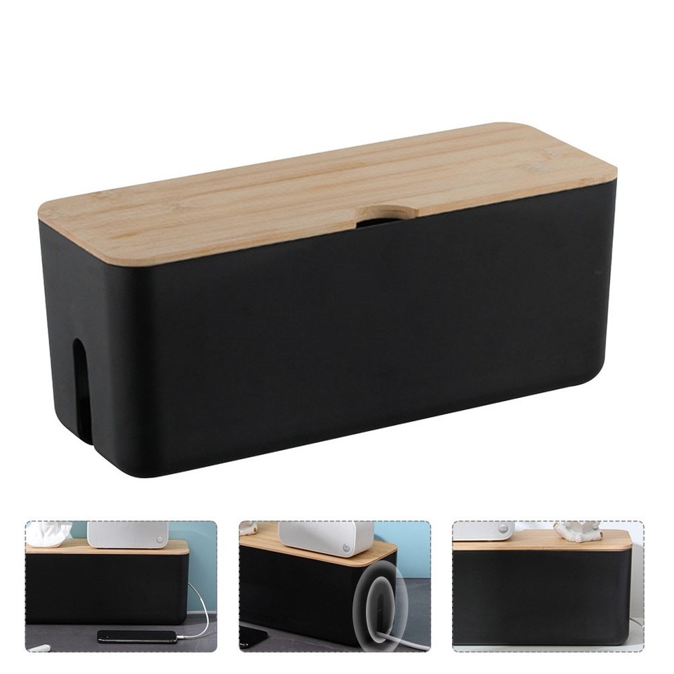 Charging Cable Storage Box Plastic Cable Hider Case Cord Organizer Case ...