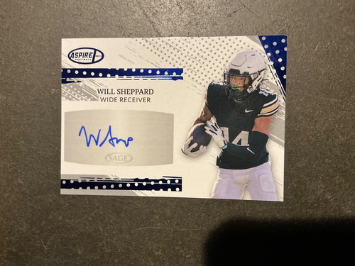 2025 Sage Aspire Football Will Sheppard Autograph Tampa Bay Buccaneers ...