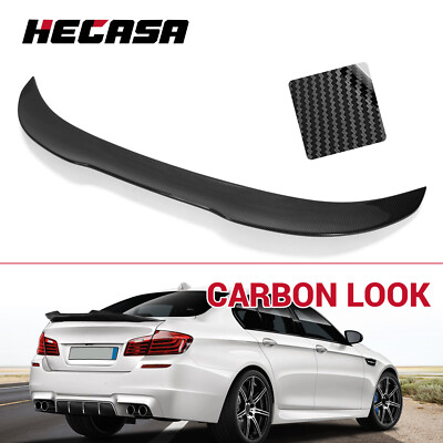 HECASA Rear Trunk Spoiler Wing Carbon Fiber Style PSM For 11-17 BMW F10 ...