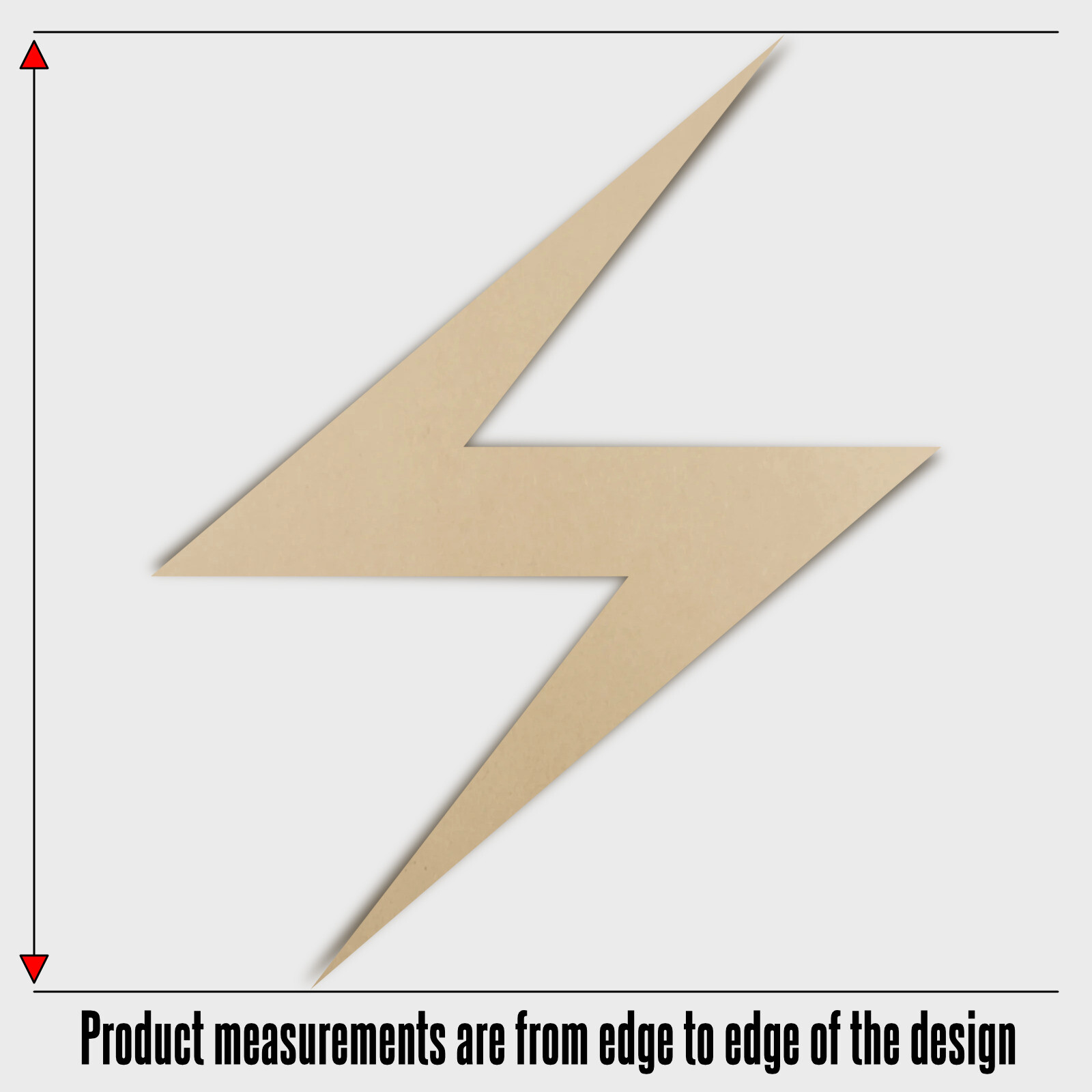Wooden Lightning Shape 100-600mm 3mm MDF - Craft Unpainted 3mm MDF ...