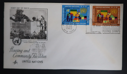 1962 Vintage Envelope United Nations Housing and Community Facilities ...