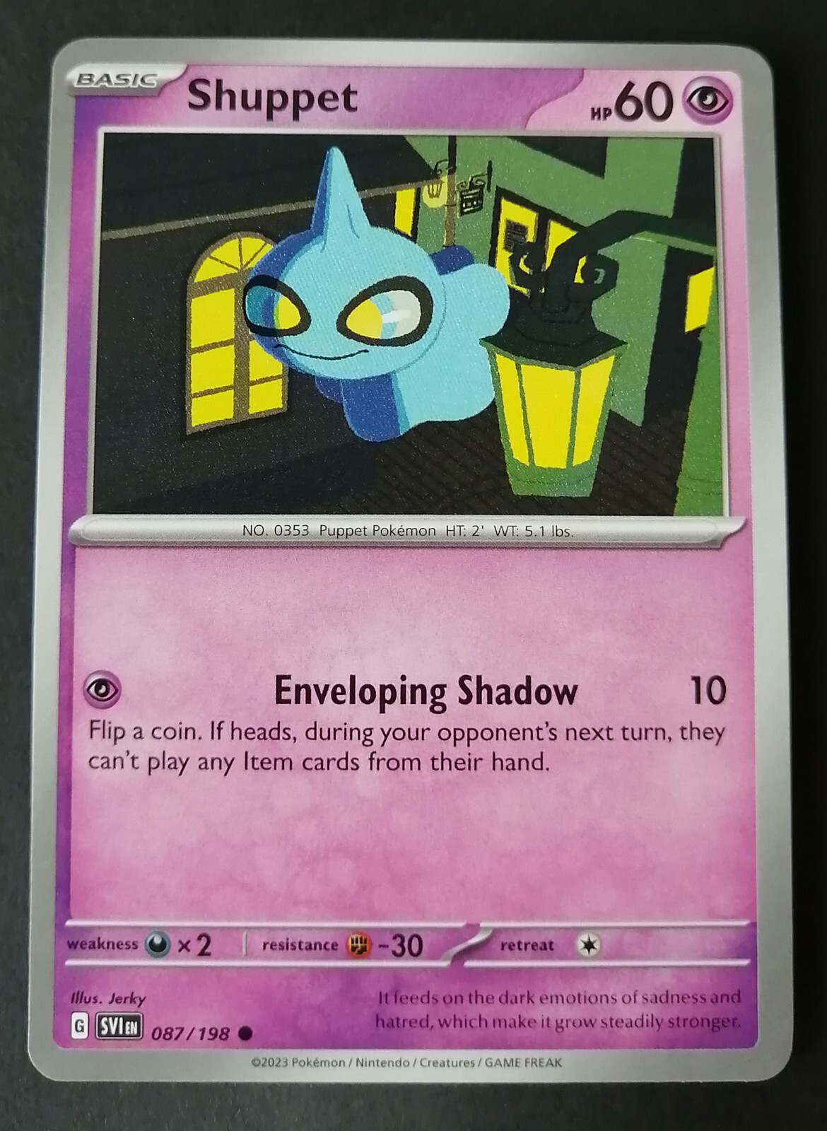 Shuppet Mint Common Pokemon TCG card 087/198 SV01 Scarlet and Violet ...