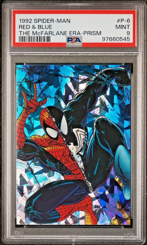 1992 Marvel Spider-Man The McFarlane Era Prism Card P-6 Red & Blue PSA ...