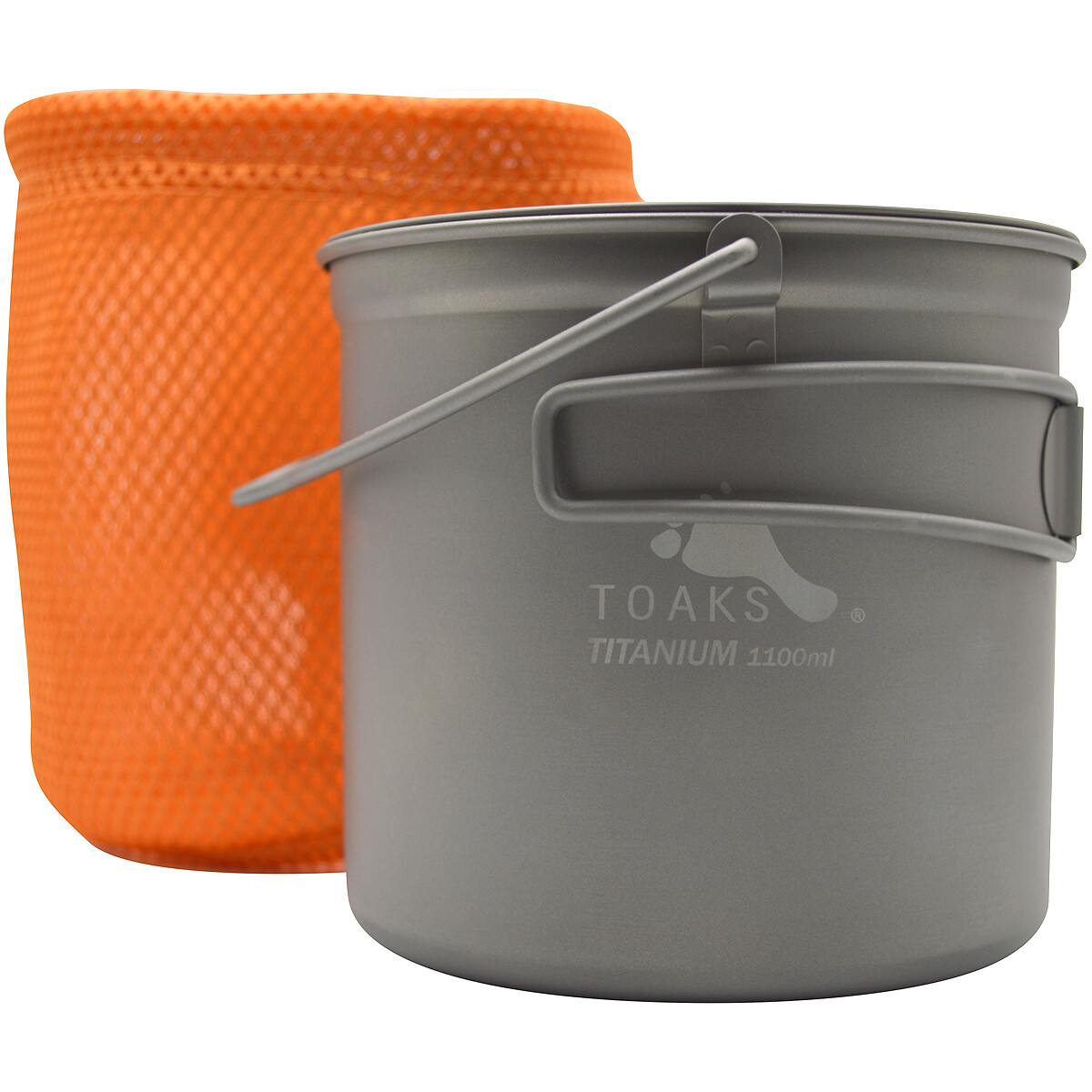 TOAKS Titanium 1100ml Pot with Bail Handle POT-1100-BH Outdoor Camping ...
