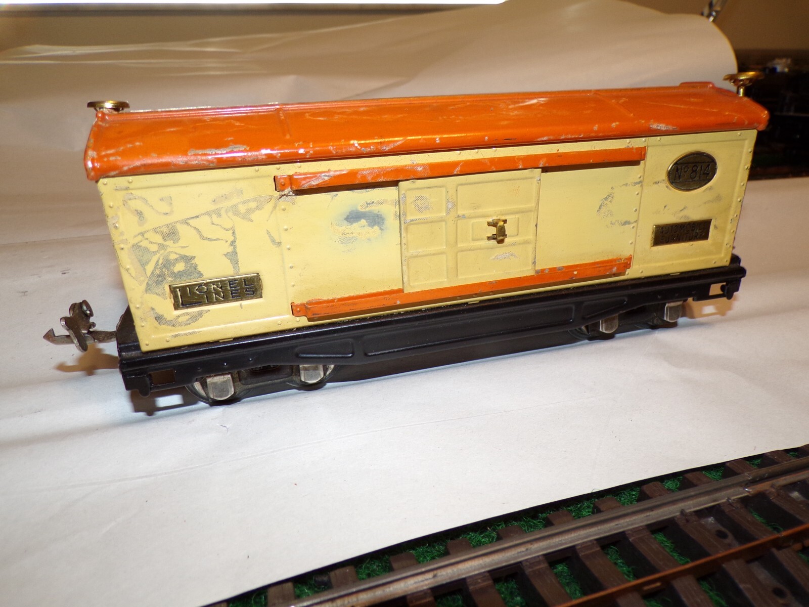 Vintage Lionel O Gauge Prewar #814 Boxcar nice clean car, needs paint ...