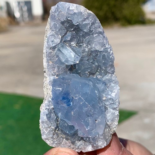 103G Natural Blue Celestite Geode QuartzCrystal Mineral Specimen ...