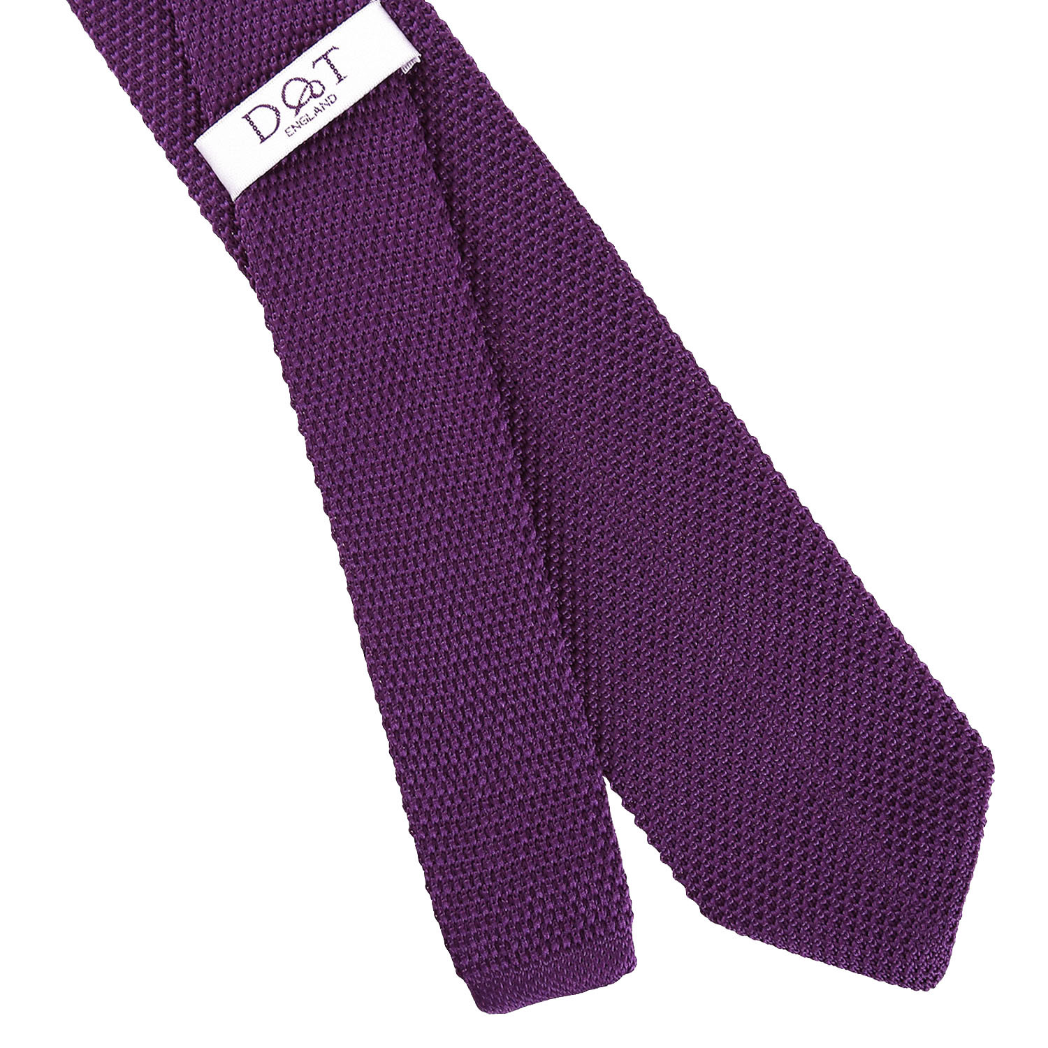 Cadbury Purple Slim Tie Knit Knitted Plain Solid Casual Mens Necktie by ...
