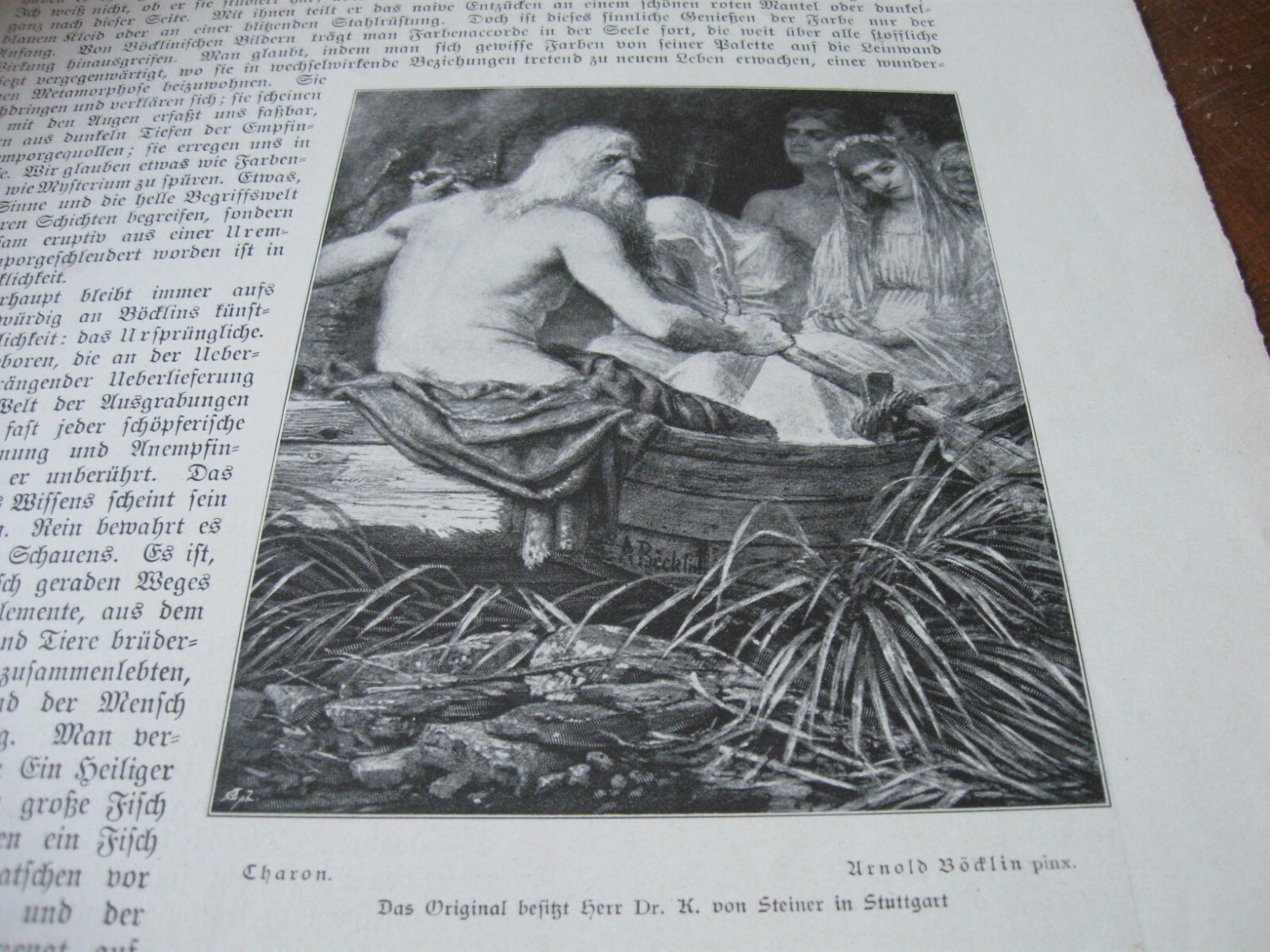 1897 ART Print - CHARON Greek Myth FERRYMAN of HADES by ARNOLD BOCKLIN ...