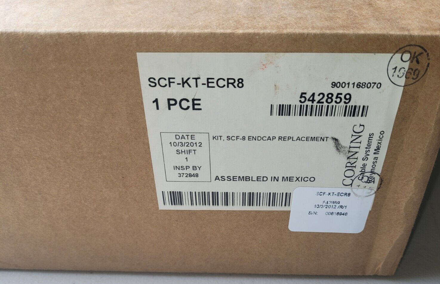 NEW IN BOX Corning Cable Systems SCF-KT-ECR8 End Cap Splice Closure ...
