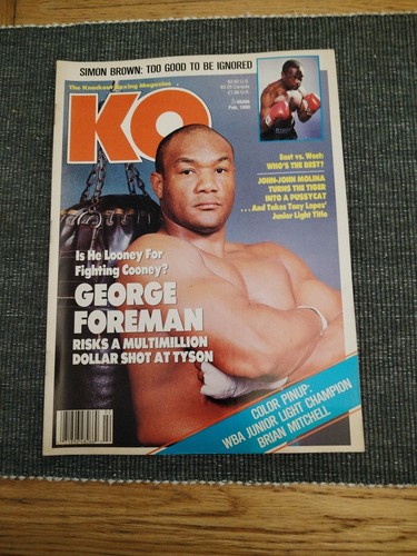 KO Boxing Magazine February 1990. BRIAN MITCHELL POSTER INSIDE | eBay