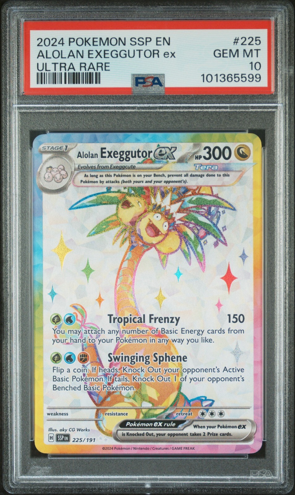 Alolan Exeggutor ex 2024 Scarlet & Violet: Surging Sparks #225/191 ...