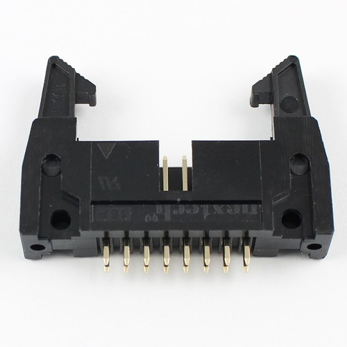 2Pcs Black 2.54mm Pitch 2x8 Pin 16 Pin Male Straight Ejector Header ...