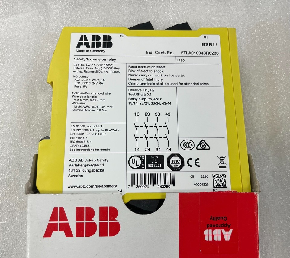 Safety Relay BSR11 2TLA010040R0200 For 24V | eBay UK