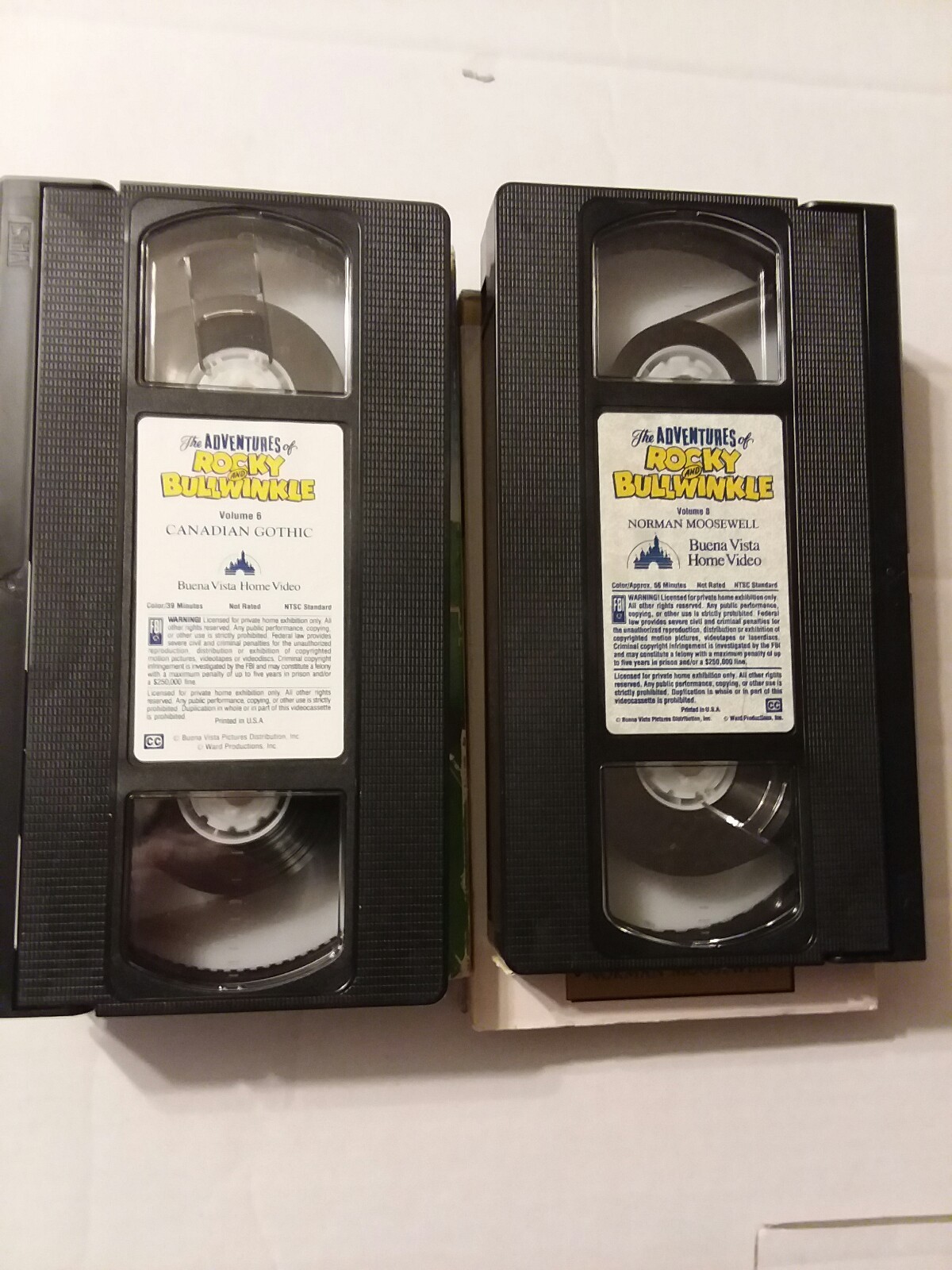 2 Rocky and bullwinkle vhs,Norman moosewell and Canadian Gothic. | eBay