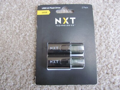 Brand New NXT Technologies 16GB USB 3.2 Flash Drive – Black 2/Pack ...