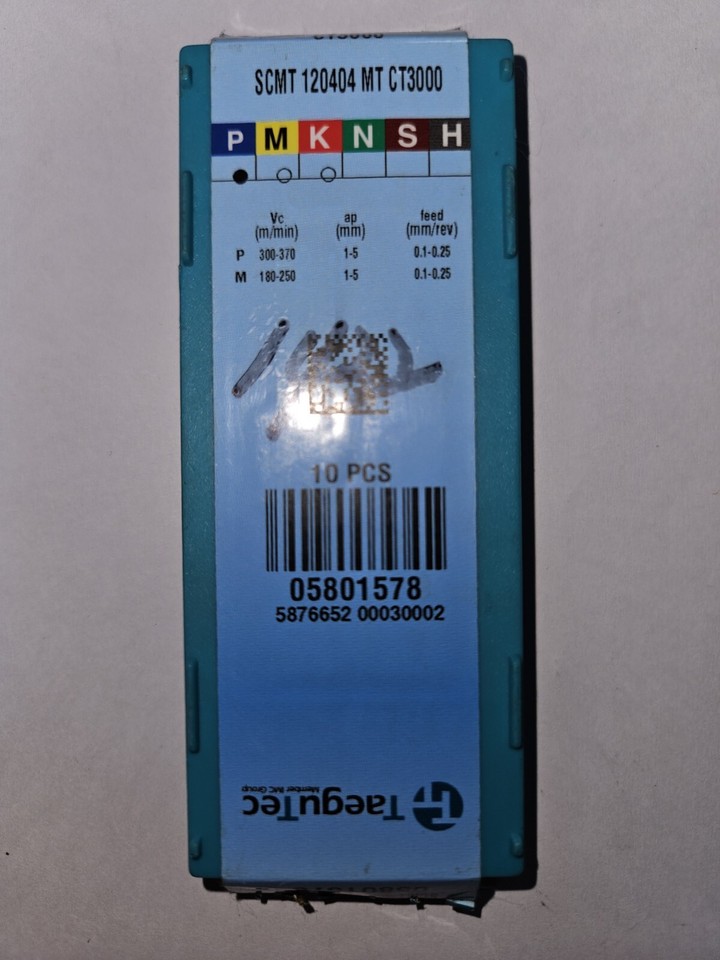 TAEGUTEC SCMT431 MT CT3000 SCMT120404 Cermet Insert 10pcs | eBay