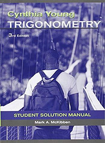 Student Solutions Manual to accompany Trigonometry, 3e 9781118101148 | eBay