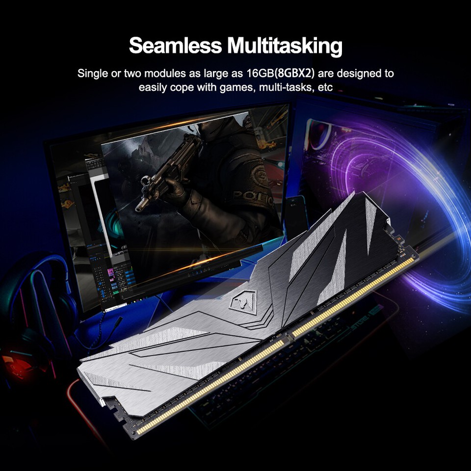 Netac DDR4 16GB(2x8GB) DDR4 DRAM 3200MHz UDIMM Desktop Internal Memory ...