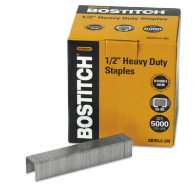 NEW 5000-Pack Bostitch SB351/4-5M Heavy-Duty Chisel Point Staples, 1/4 ...