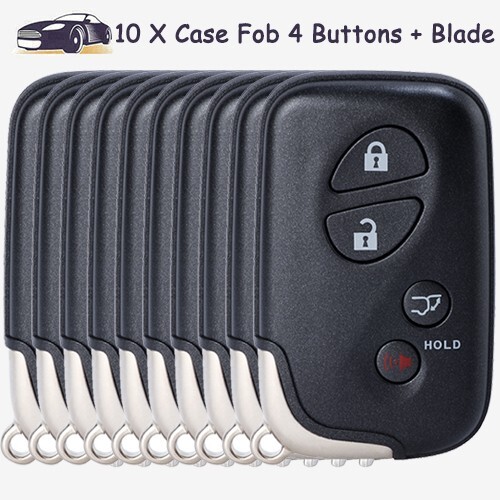 10 X Smart Remote Key Case Shell Fob 4B for 2008 - 2016 Lexus LX570 ...