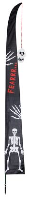 Sunstar - Giant Haunted House Skeleton Halloween Flag - 12.5 ft Tall ...
