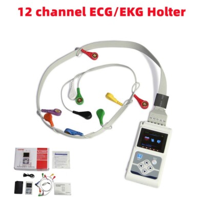 TLC5000 12 Channel ECG Holter 24 Hours Holter EKG Monitor Software | eBay