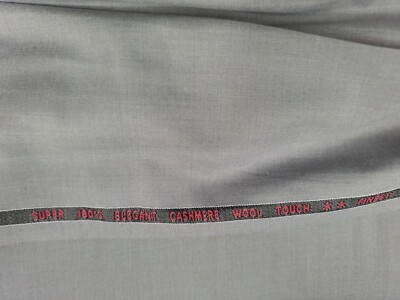 Solid Plain Gray Suiting Fabric Super 180s Cashmere Wool Suit Fabrics ...
